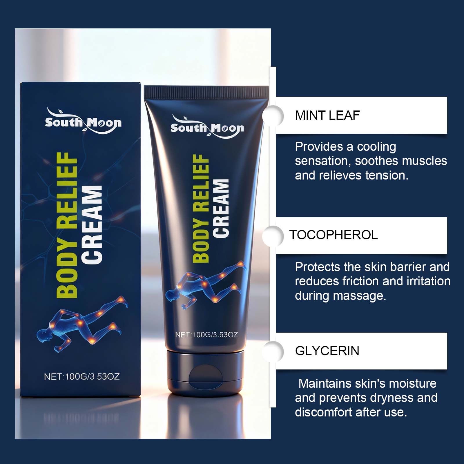 100g Joint & Muscle Care Cream with Mint & Vitamin E, Soothing Relief ...