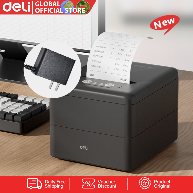 Deli Thermal Receipt Printer Bluetooth Thermal 58mm Desktop Receipt ...