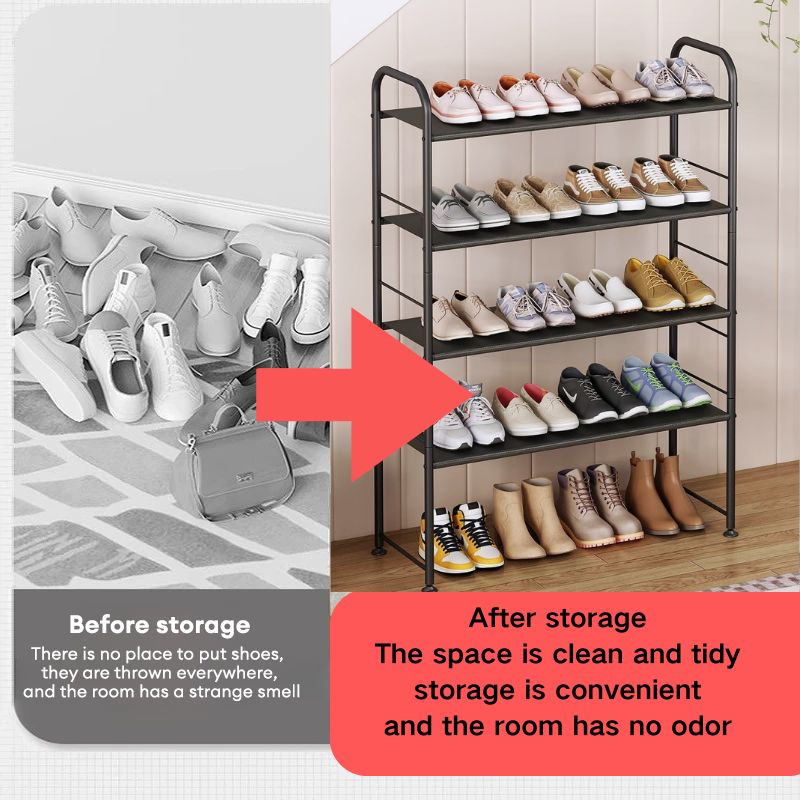 2-5 Layer Shoe Rack Stainless Shoe Organizer Multifunctional Shelves ...