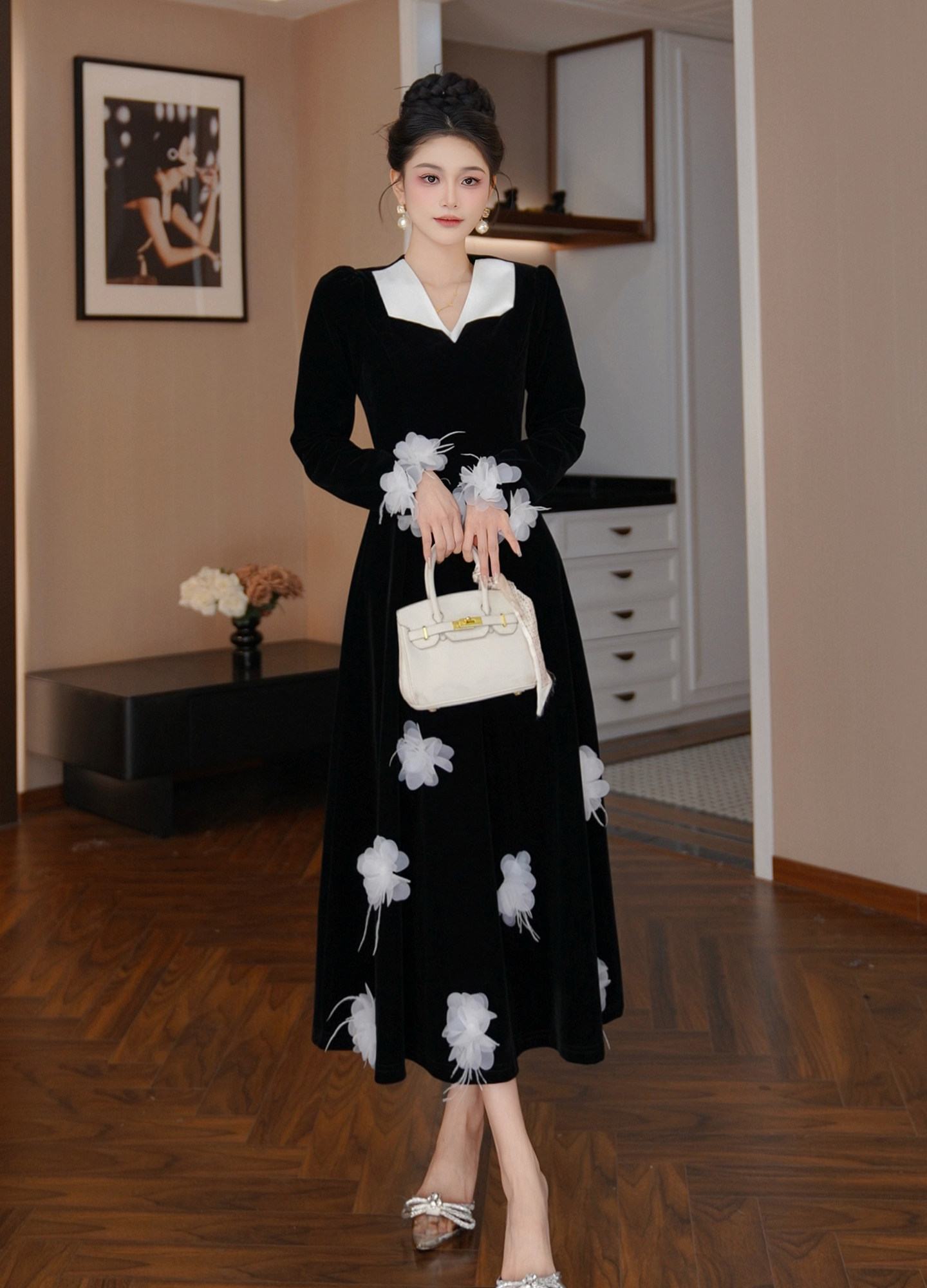 Happy Diva Vintage Floral Ball Gown - Audrey Hepburn Inspired Dress ...