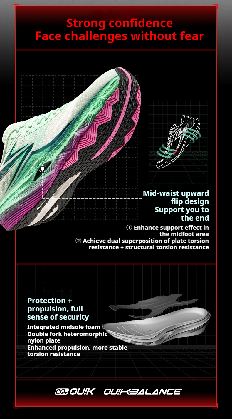 361 Degrees Steed Ultra-durable Marathon Training Running Shoes ...