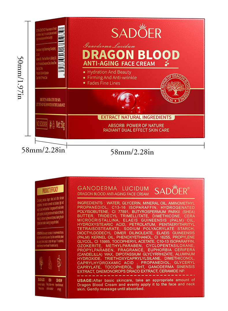 SADOER Retinol Dragon Blood Cream Whitening Moisturizing Anti Aging ...