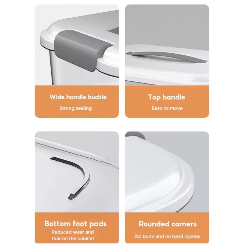 Transparent Storage Box Clothes Toys Sundries Organizer Home Stackable ...