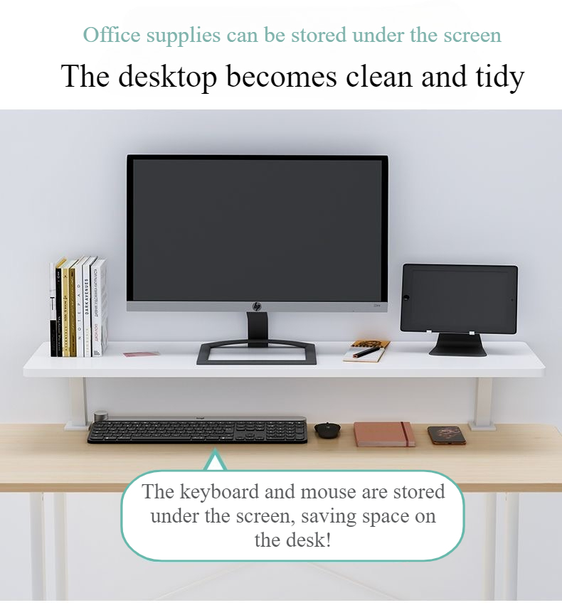 ⭐High Quality⭐Clamp-On Monitor Riser Desktop Desk Riser Height Increase ...