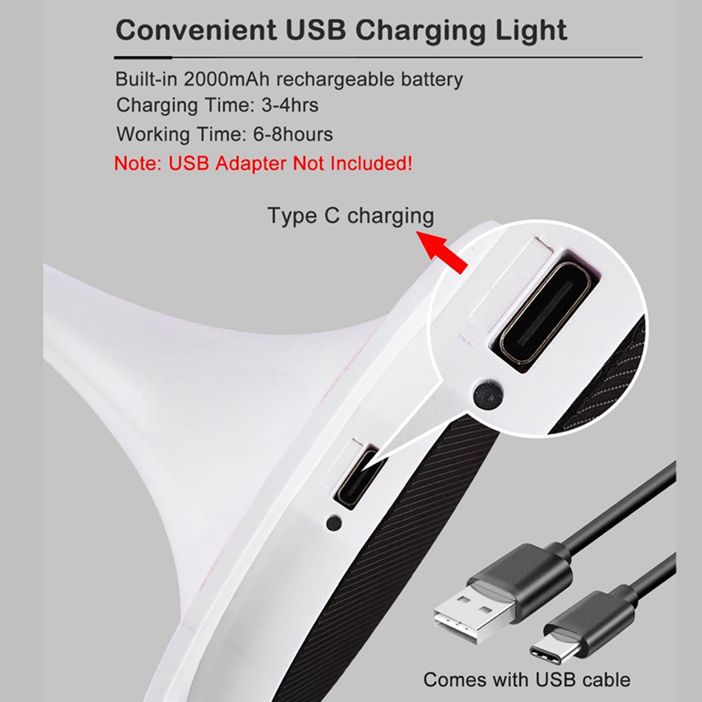 3 Color Touch Dimmable Bedside Light Rechargeable LED Nordic Table Lamp ...