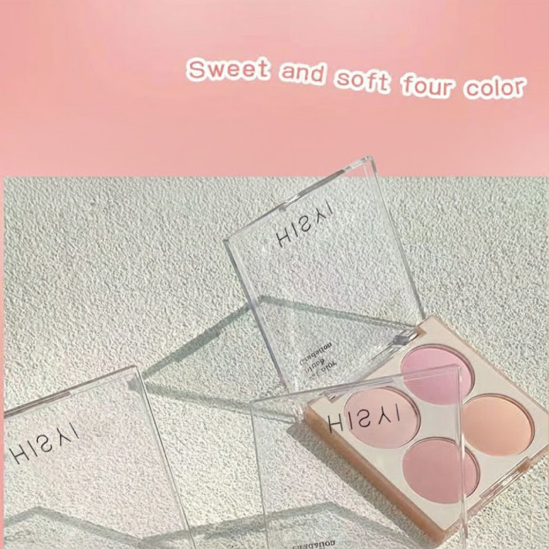 4-Color Blush Palette Soft Matte Pink Natural Look for Students ...