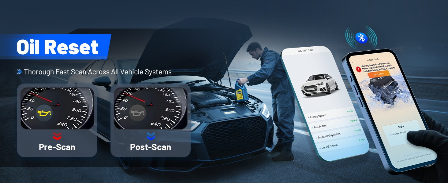 XTOOL AD20 PRO Lifetime Free Updates Wireless OBD2 Scanner Full System ...