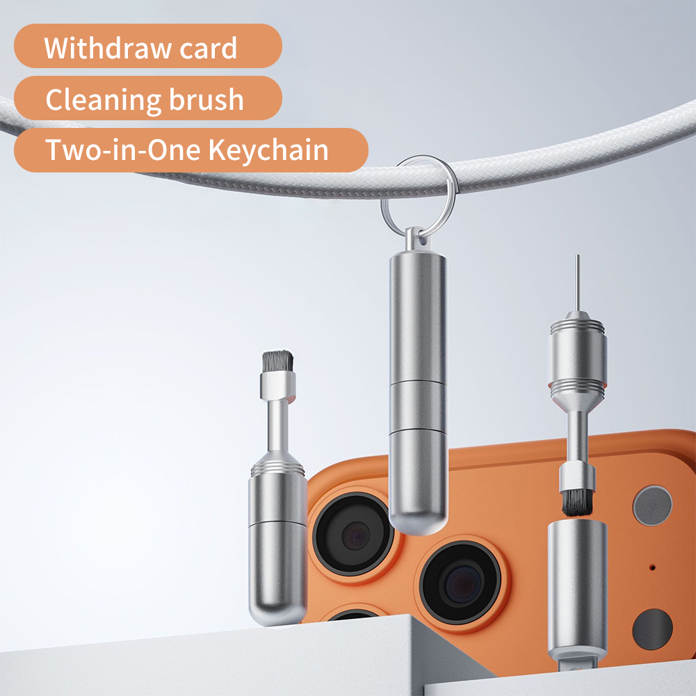 SIM Card Tray Removal Tool 2 in 1 Portable Earphone Cleaning Brush ...