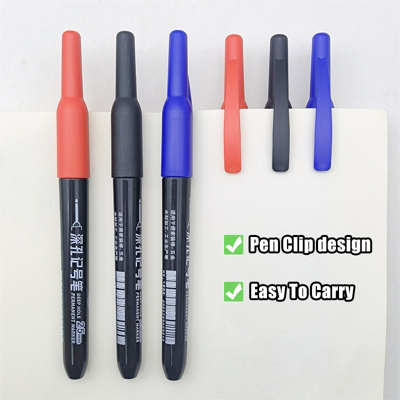 25mm Permanent Long Nib Marker Set Waterproof Markers for Woodworking ...