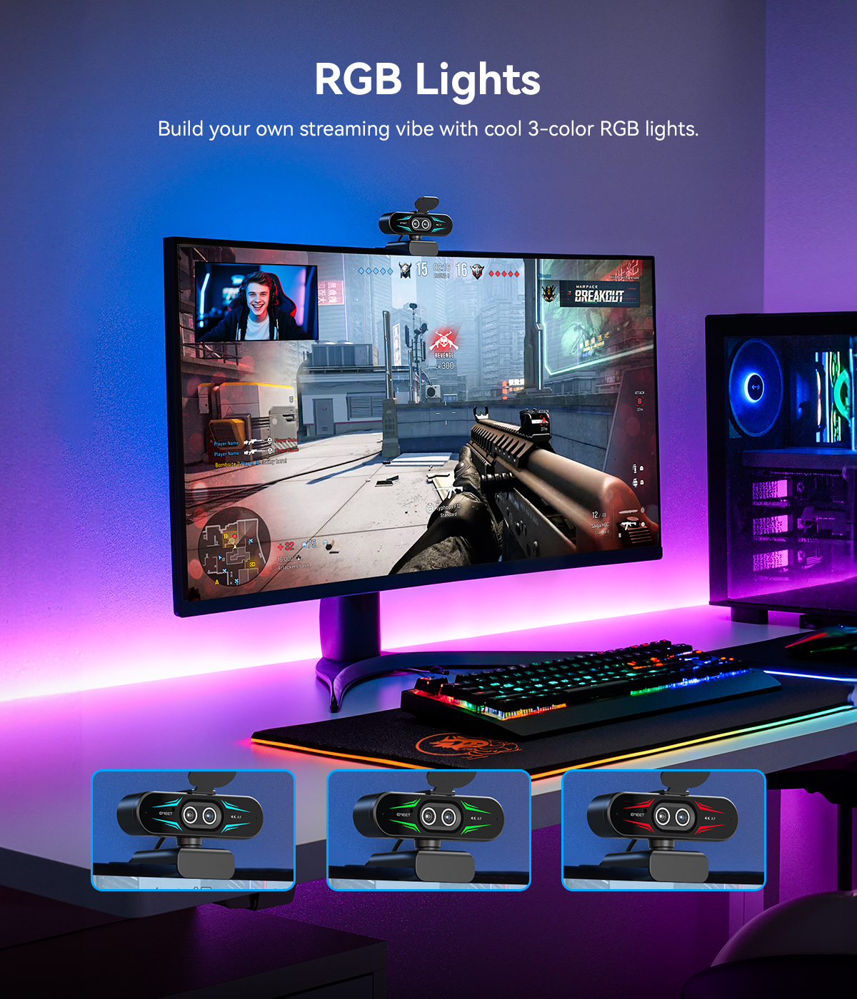 EMEET C60E 4K Dual Webcam | 11x Zoom | Ultra HD Auto-Focus | Remote ...