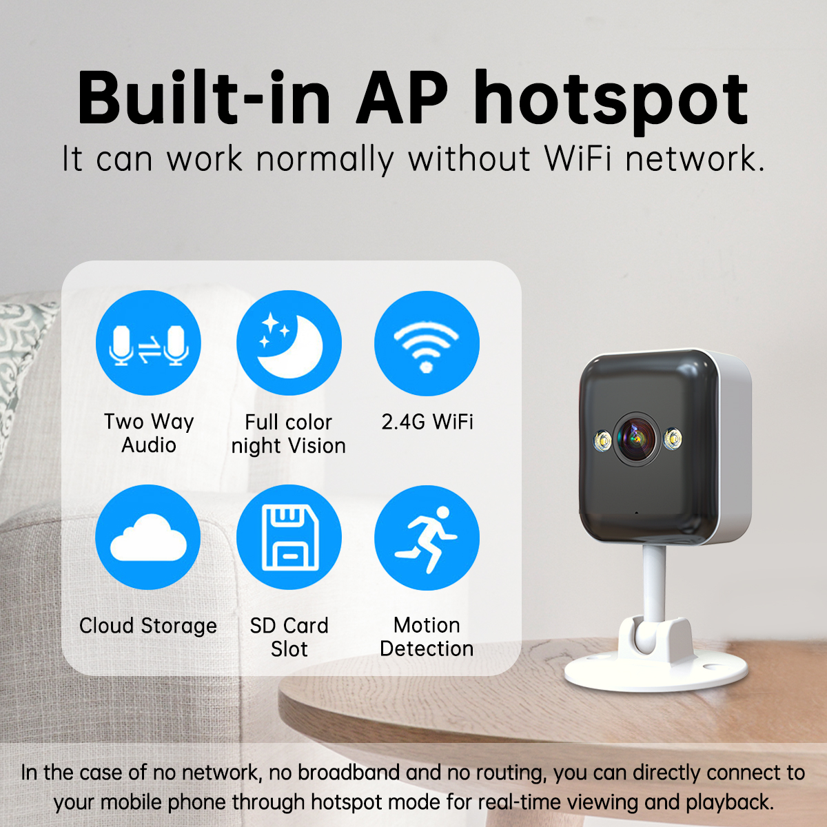 JOOAN A6M-U Smart Home Security Wi-Fi Camera 1080p High Definition Two ...