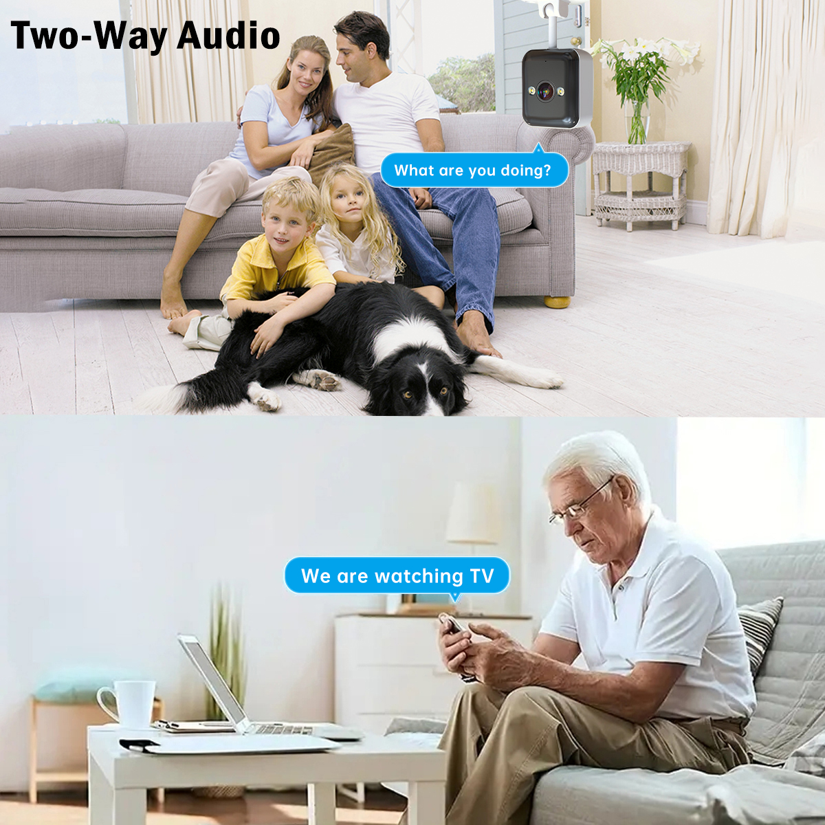 JOOAN A6M-U Smart Home Security Wi-Fi Camera 1080p High Definition Two ...