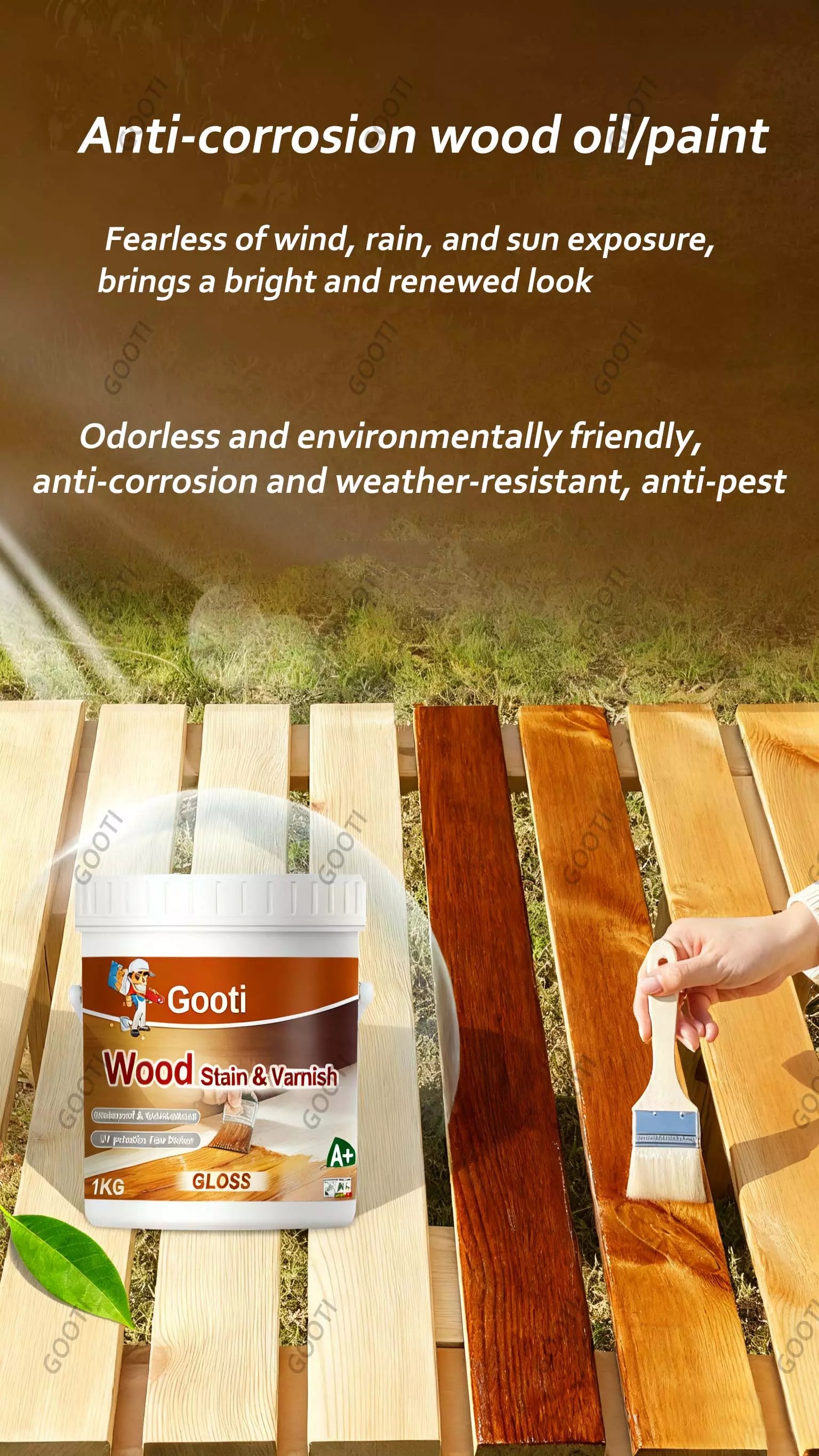 High Gloss Wood Wax Oil Stain Waterproof Paint Varnish Furniture ...