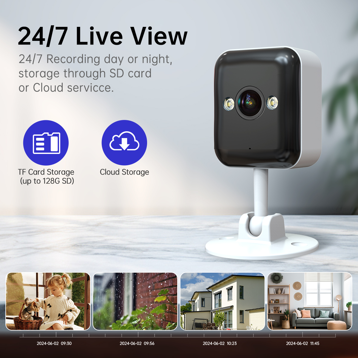 JOOAN A6M-U Smart Home Security Wi-Fi Camera 1080p High Definition Two ...
