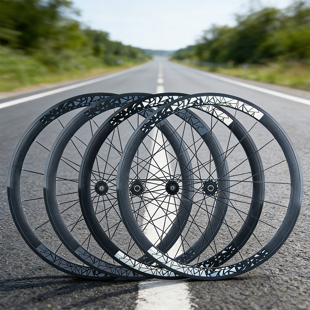 RUJIXU 40/50mm High Profile 54T Ratchet Rim Brake Wheelset 8-12 Speed ...