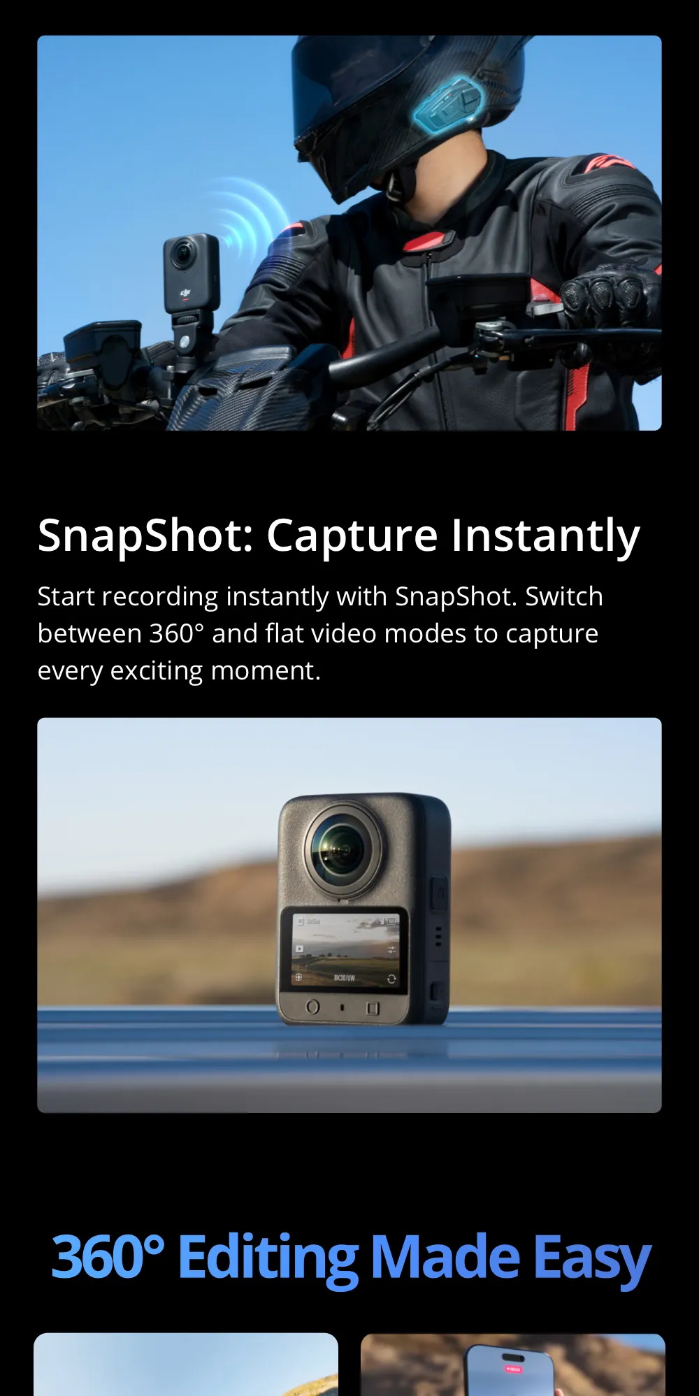 DJI Osmo 360 Waterproof 8K 360° Action Camera 1 Inch Sensor 120MP Photo ...