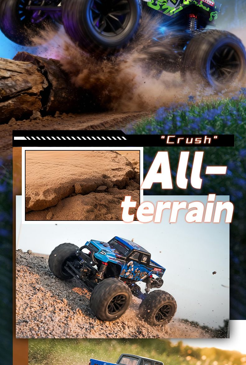 JJRC C8830 1:18 Full-Scale 4WD Electric Monster Truck Type A Carbon ...