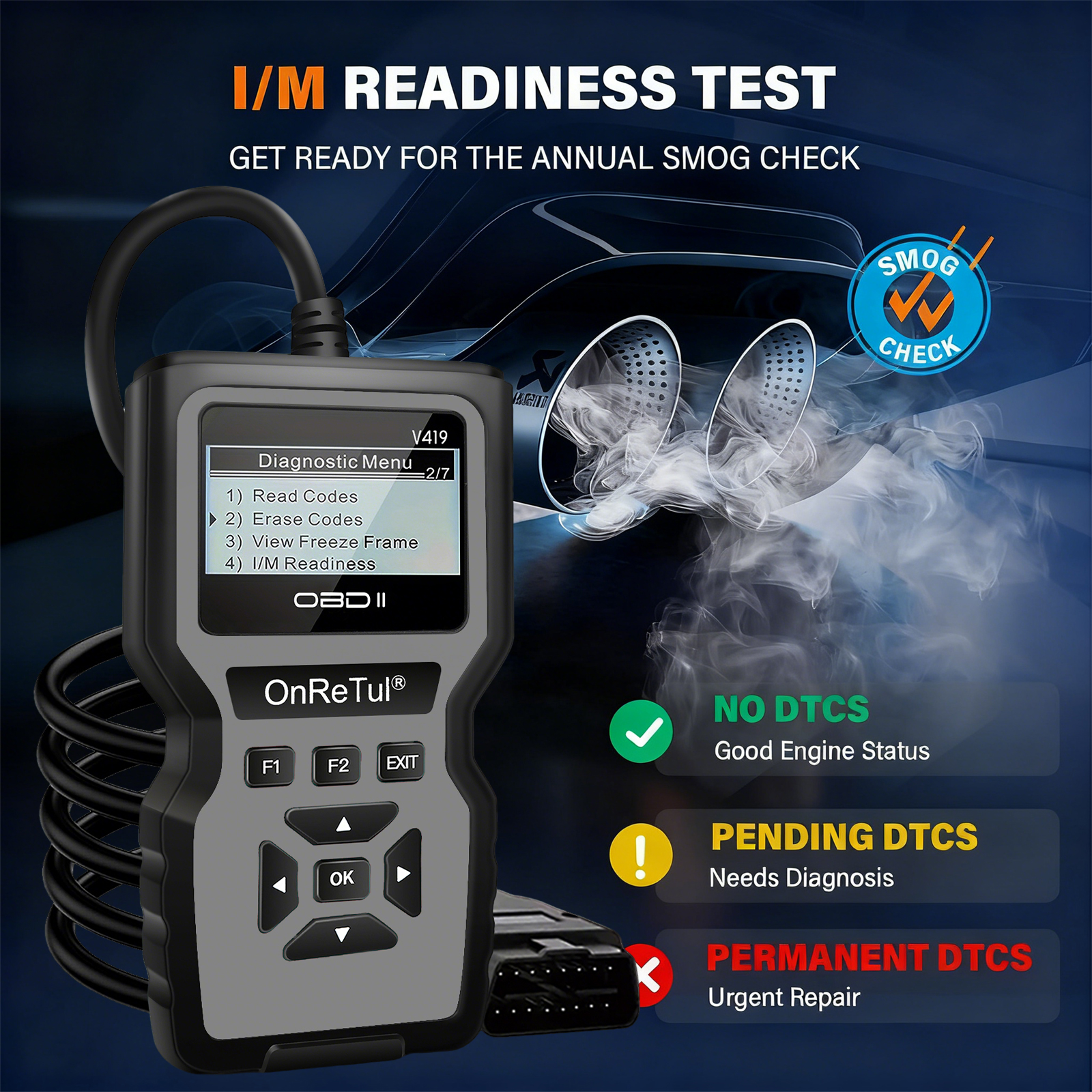One Piece Automotive OBD2 Diagnostic Scanner and Engine Fault Code ...