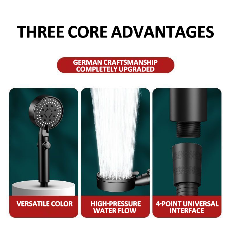 4 in 1 Shower Head Set 5-speed Booster Shower Bathroom Shower Set One ...