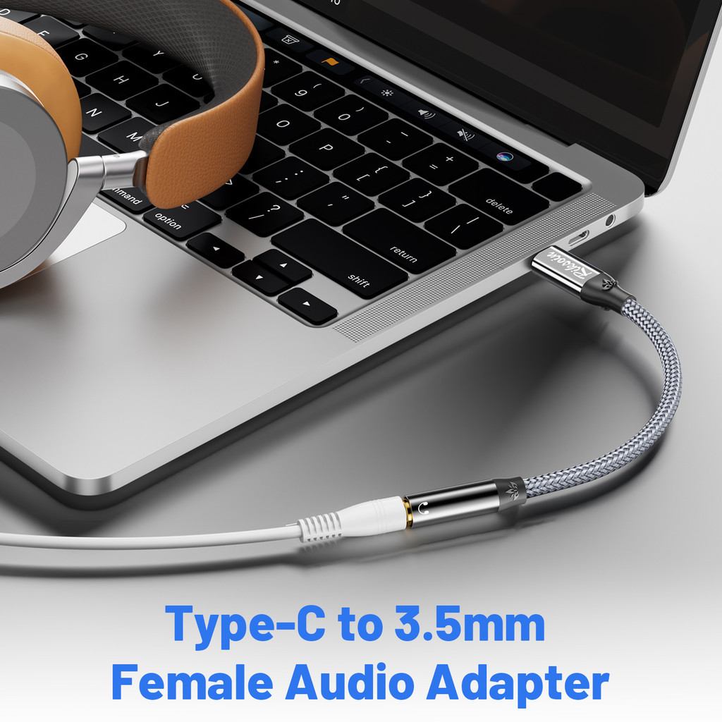 Riksoin USB-C to 3.5mm Headphone Jack Adapter with Built-in DAC ...