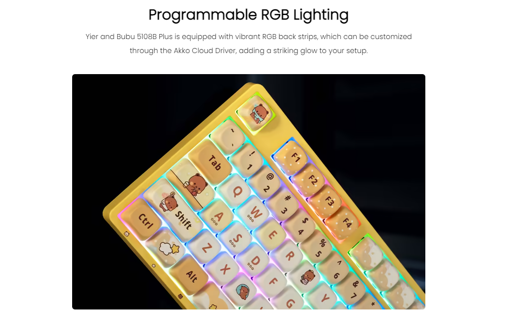 Akko Yier and Bubu 5108B Plus full-size Mechanical Keyboard With ...