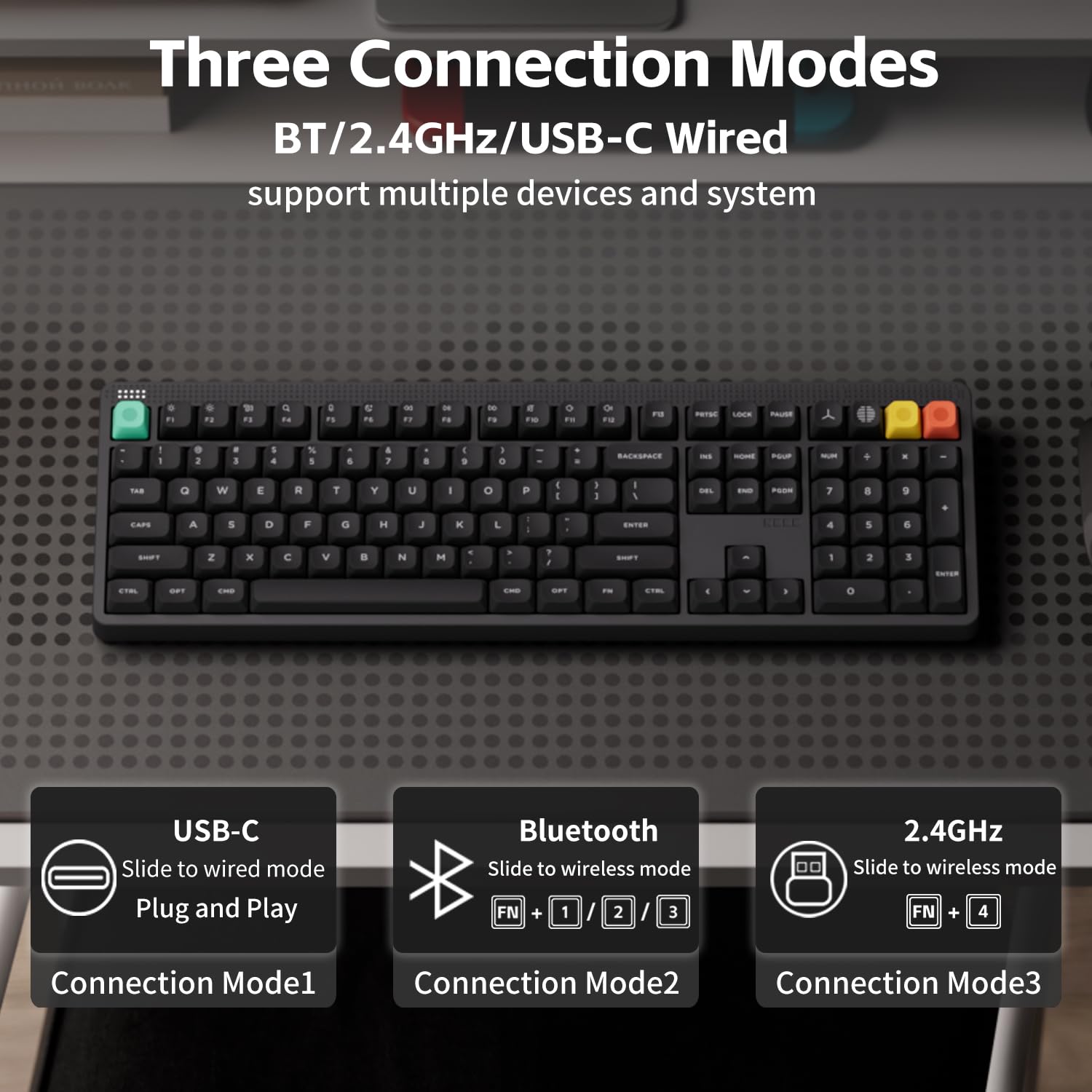 NuPhy Node100 Wireless Mechanical Keyboard, Hot Swappable Custom ...