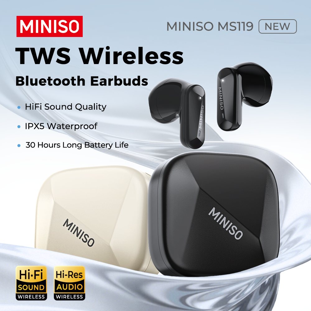 [2026 New] MINISO MS119 HIFI Wireless Bluetooth Earphones with Dual ...