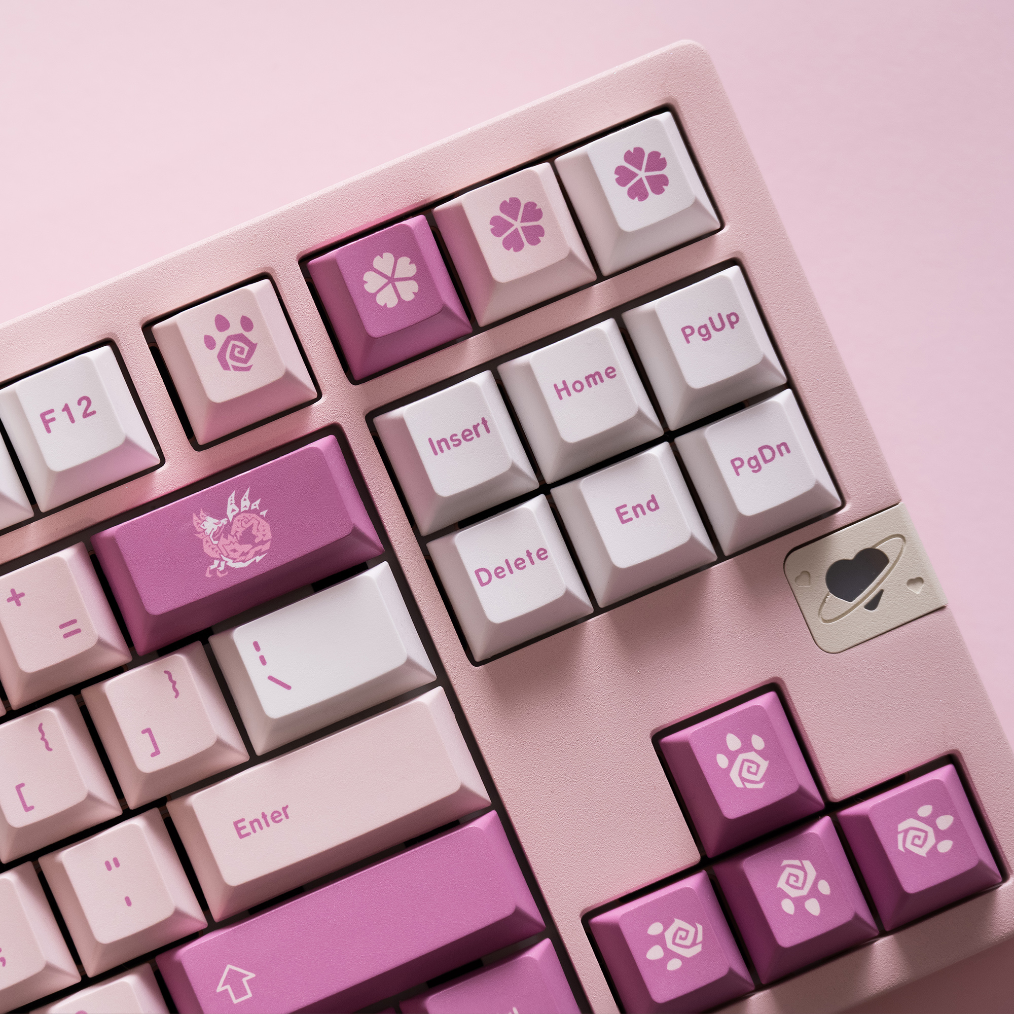 Yongqiu Monster Hunter World Keycaps PBT Cherry Profile Pink keycap For ...