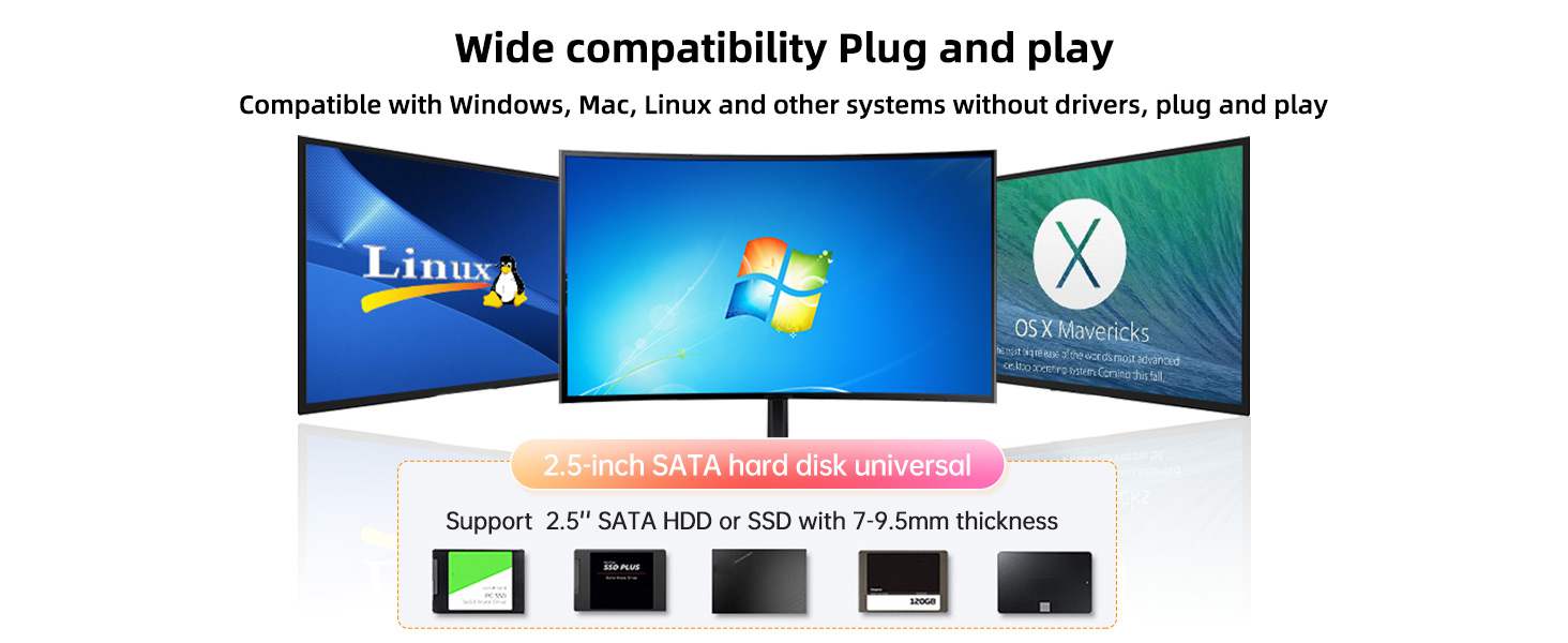 ACASIS usb 3.0 2.5 inch SATA HDD RAID enclosure Double HDD Enclosure ...