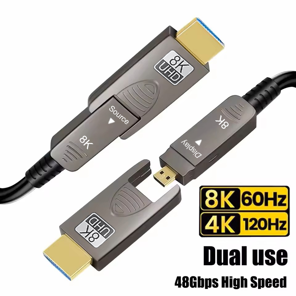 8K 60Hz Fiber Optic HDMI 2.1 Cable 48Gbps eARC for Gaming PS5 Xbox PC ...