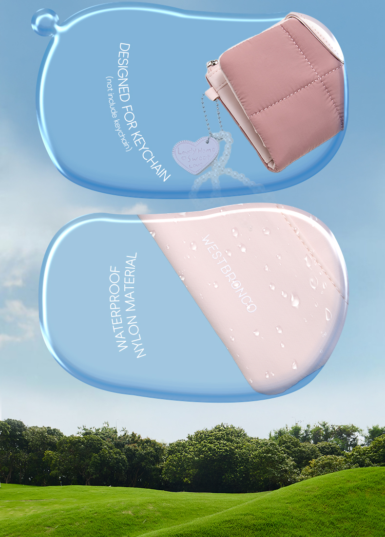 [Back to school]WESTBRONCO Puffer Long Wallet With Magnetic Buckle ...