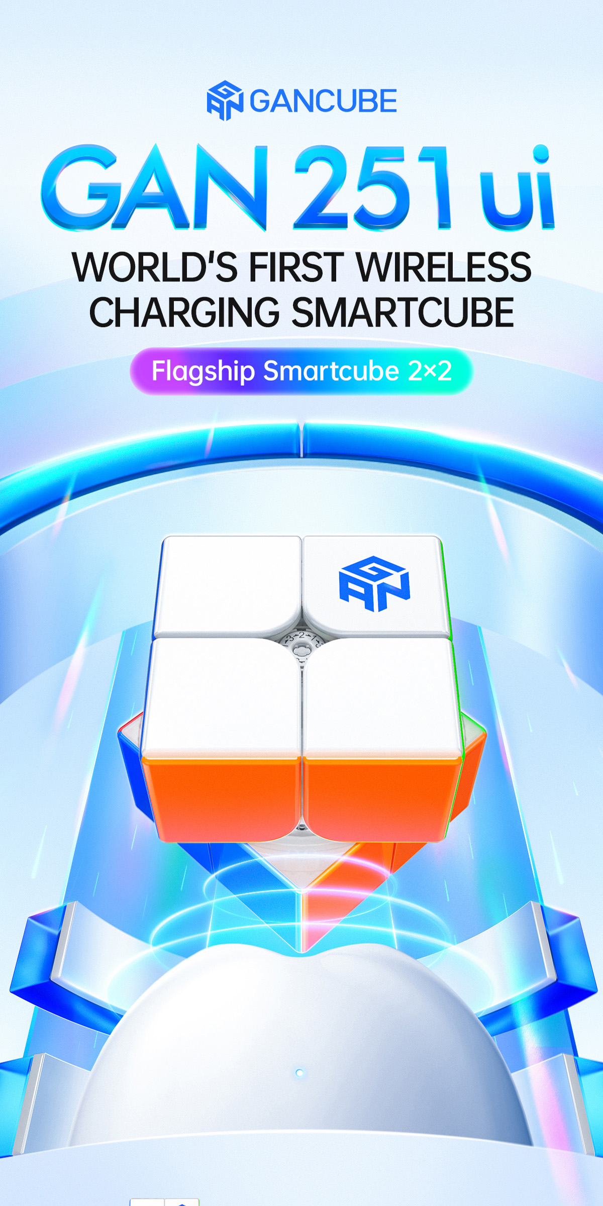 GAN 251 ui Smart Cube 2x2 Magnetic Speed Cube Intelligent Tracking ...