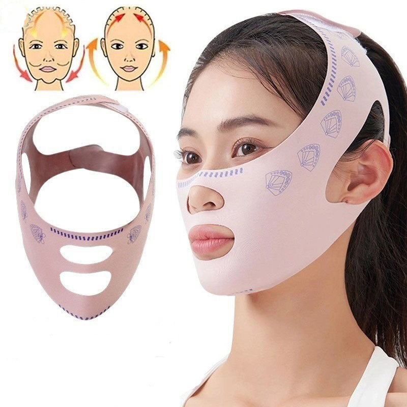 New Elastic Face-Slimming Bandage V-Face Shaper For Women Chin Cheek ...
