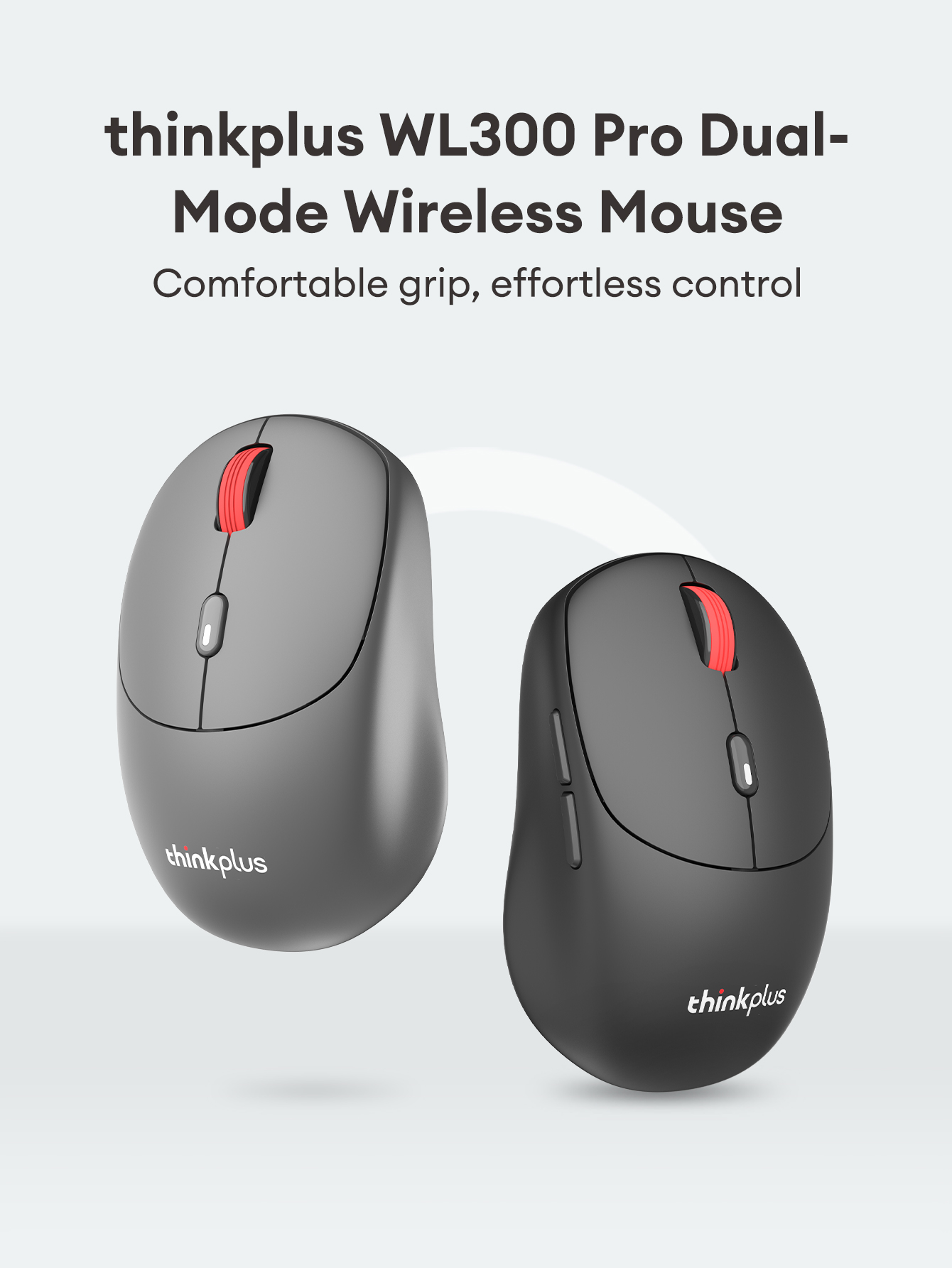Lenovo WL300 Pro Wireless Mouse and Bluetooth Dual Mode Mouse with 1600 ...
