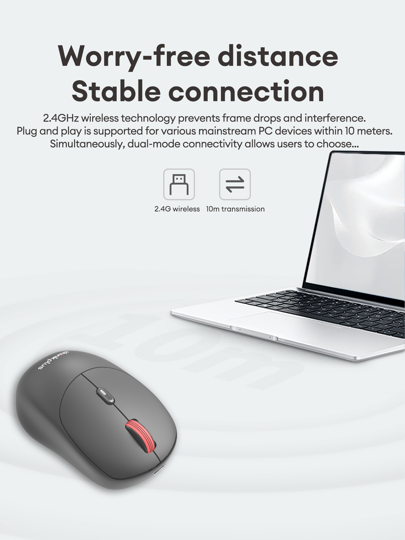 Lenovo WL300 Pro Wireless Mouse and Bluetooth Dual Mode Mouse with 1600 ...