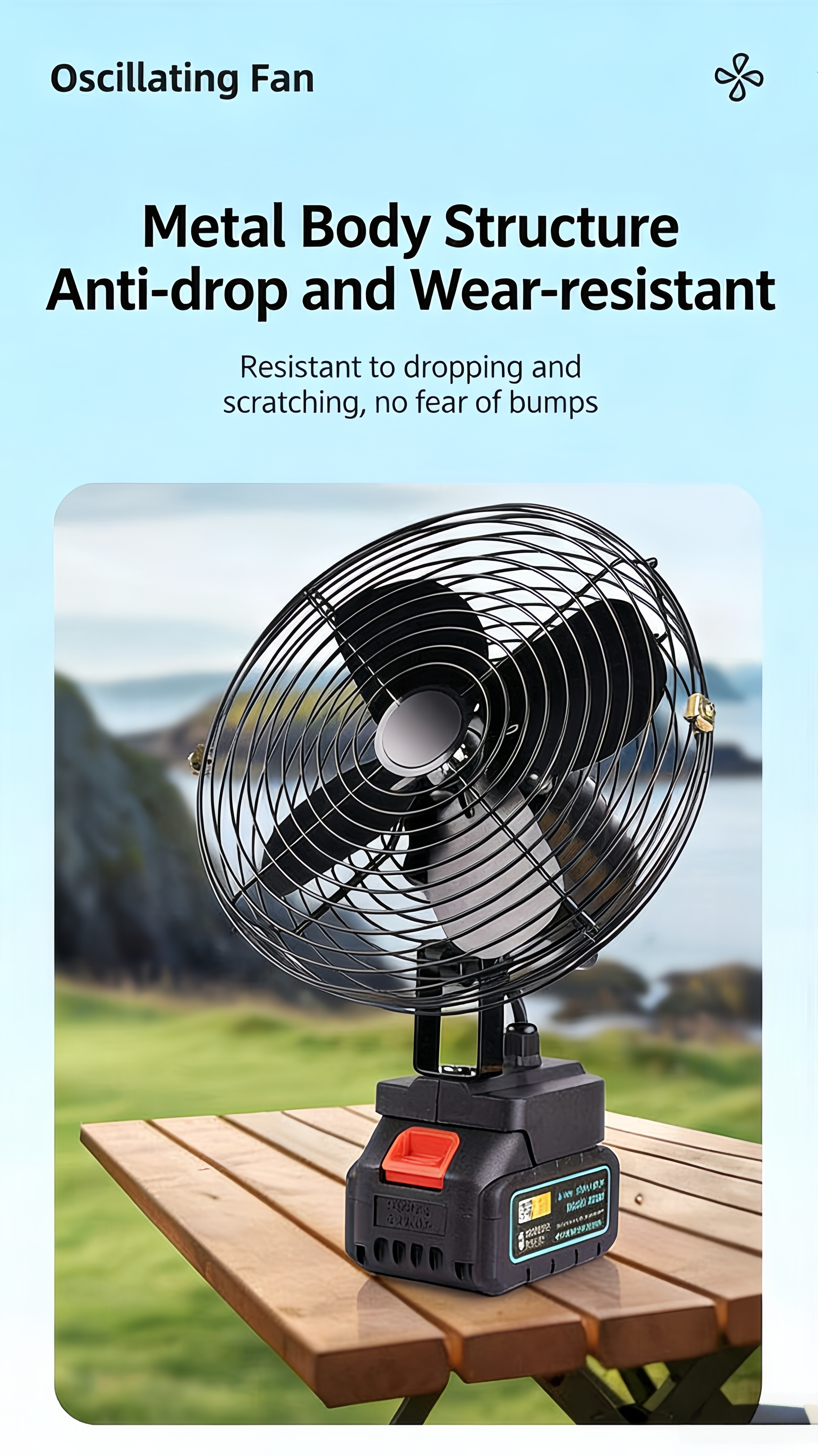 SOARFLY 8 Inch Cordless Fan Portable Fan High Power Outdoor Fan ...