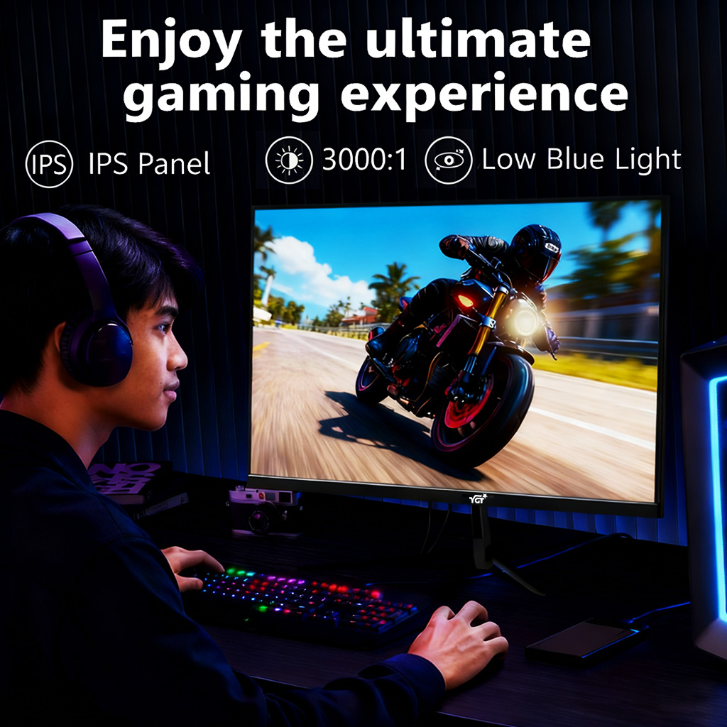 YGT 27 Inch Gaming Monitor 165Hz IPS Framless 2K QHD 2560*1440P ...