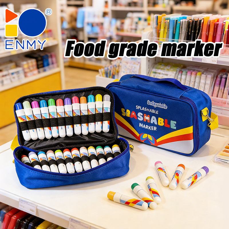 ENMY Food-Grade 24 Color Markers Set Edible-Grade Ink for Kids Easy ...