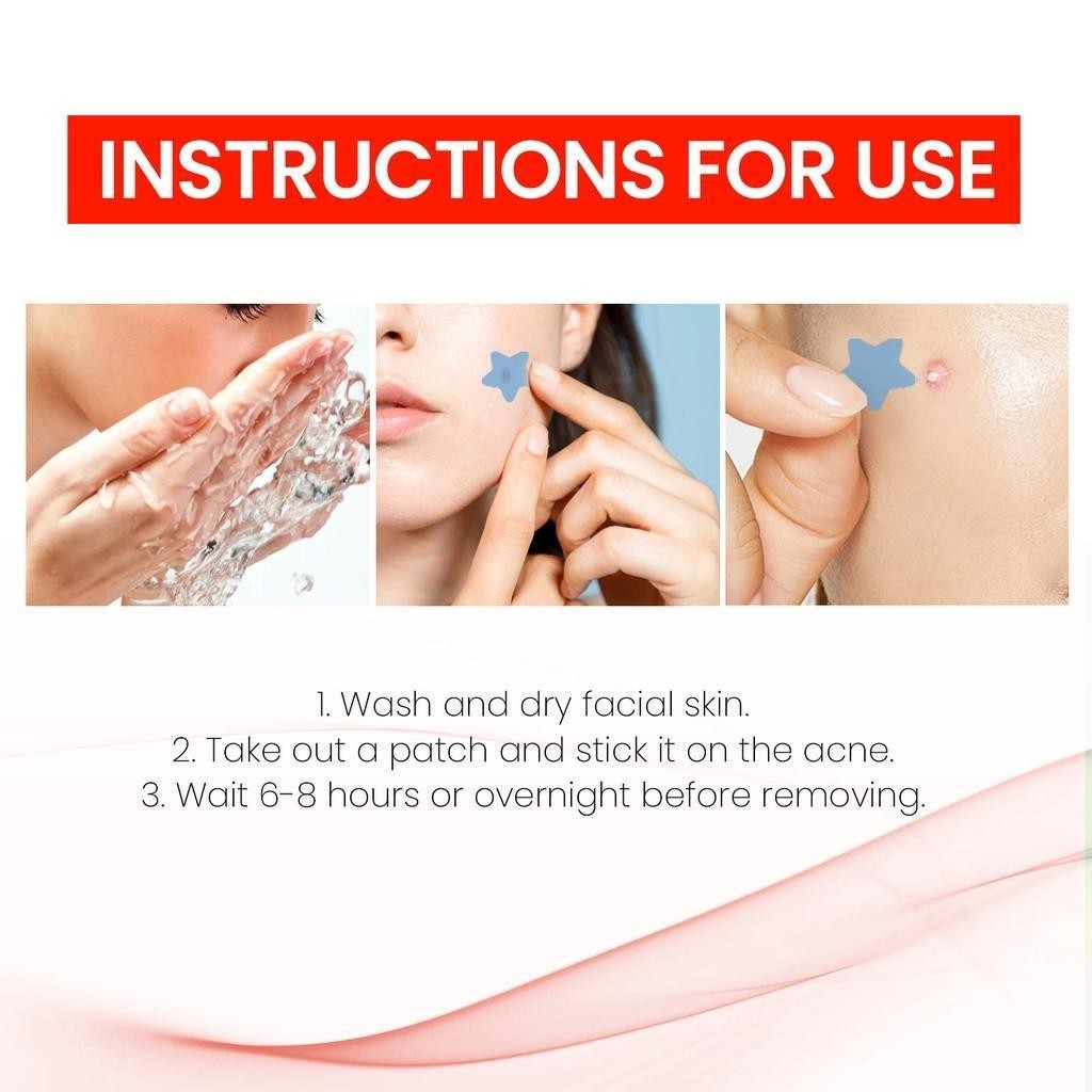 HOT 200 Dots Star Pimple Patch, Cute Hydrocolloid Acne Patches for Face ...