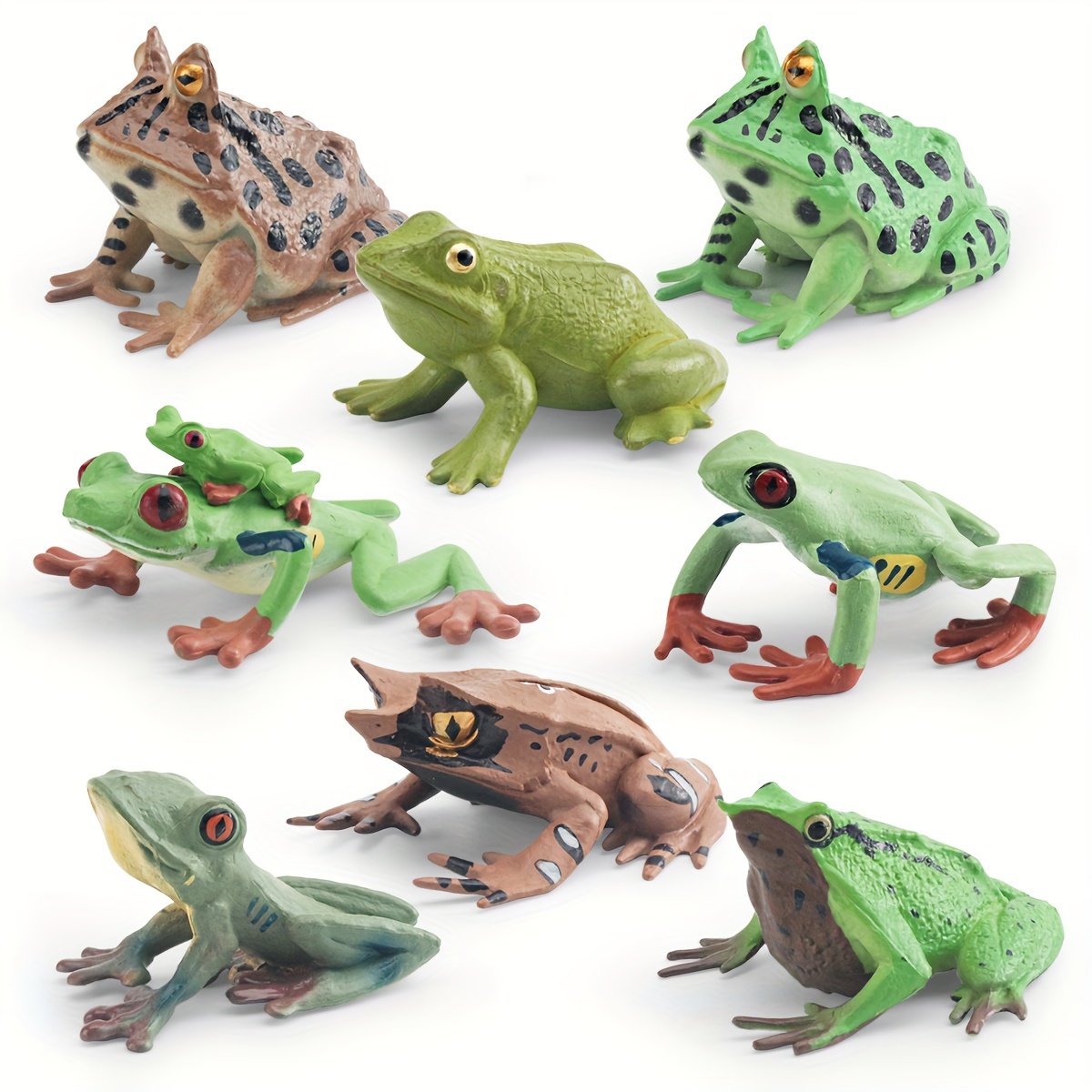 Tree Frog Animal Model, Simulated Triangular Leaf Frog Toy, Realistic ...