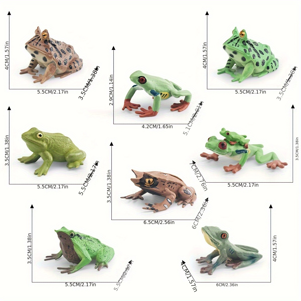 Tree Frog Animal Model, Simulated Triangular Leaf Frog Toy, Realistic ...