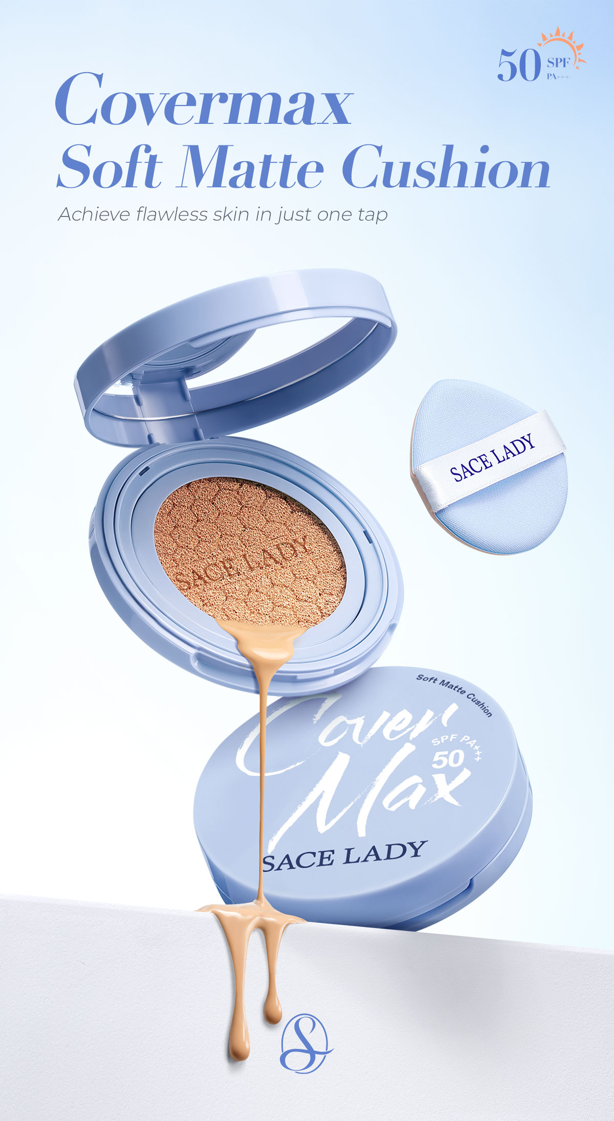 SACE LADY Covermax Soft Matte Cushion High Coverage Foundation Lasting ...