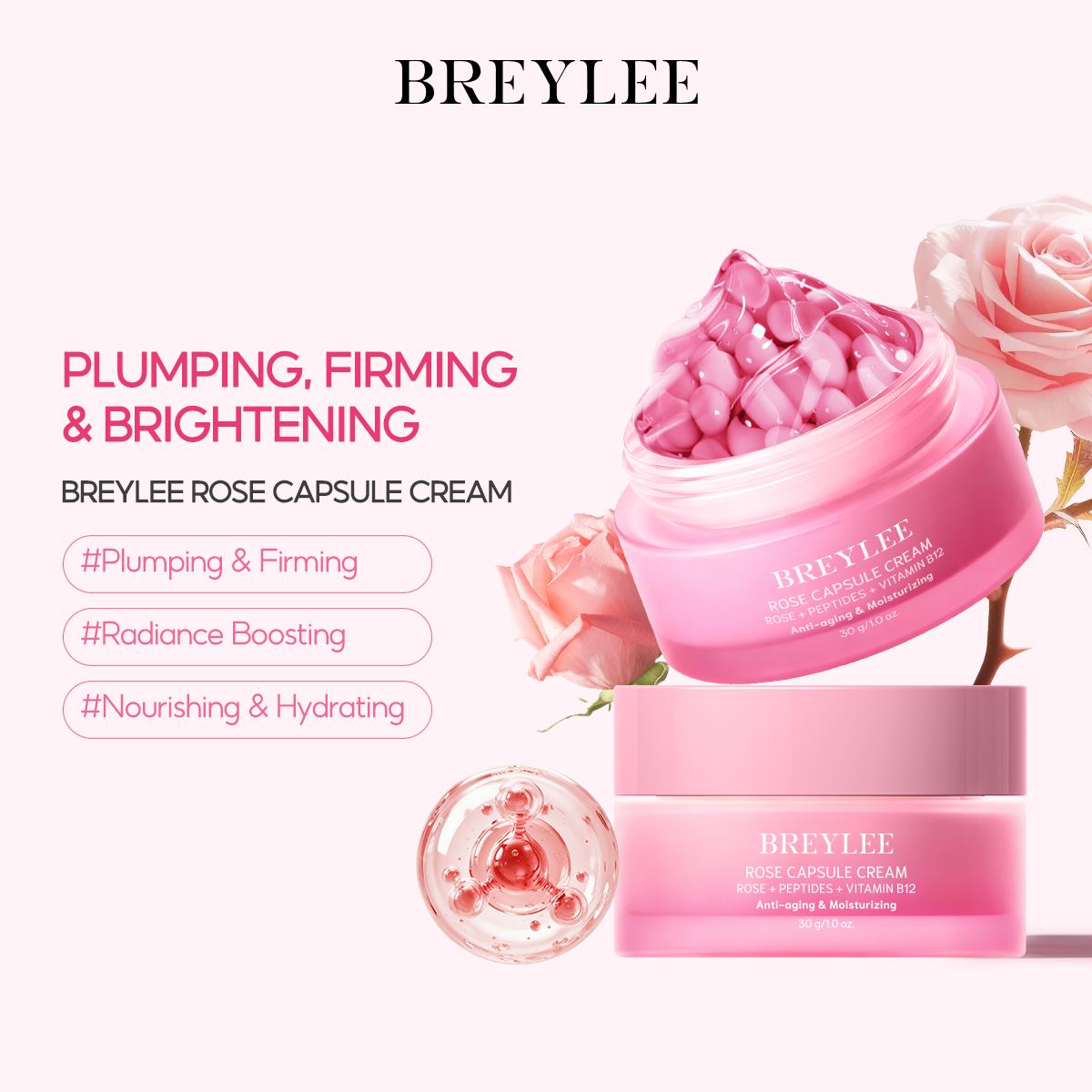BREYLEE Vitamin C Whitening Facial Cream Moisturizer Cream Lifting ...