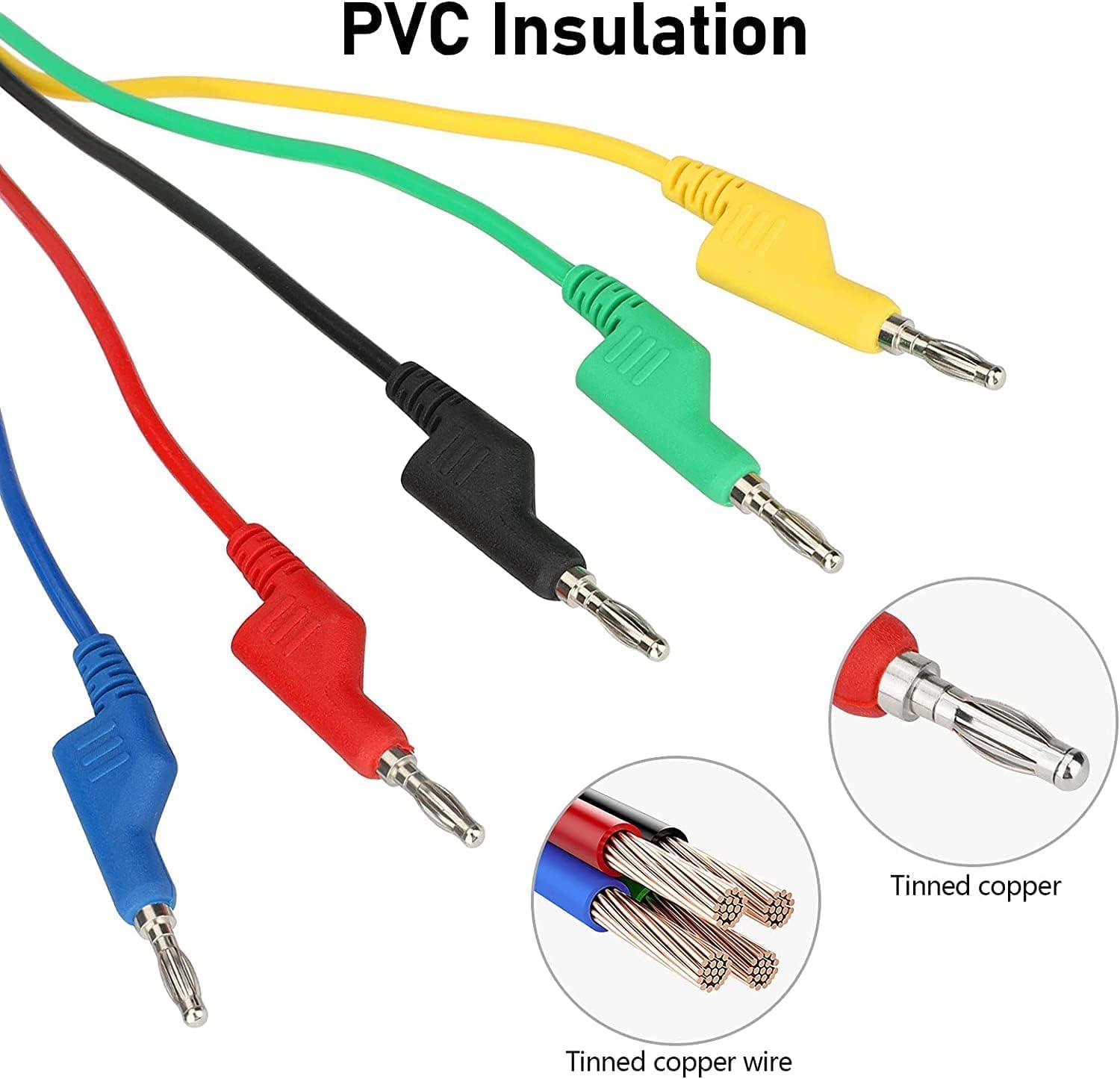 Multimeter Test Leads Kit With Banana Plug Alligator Clip Back Piercing ...