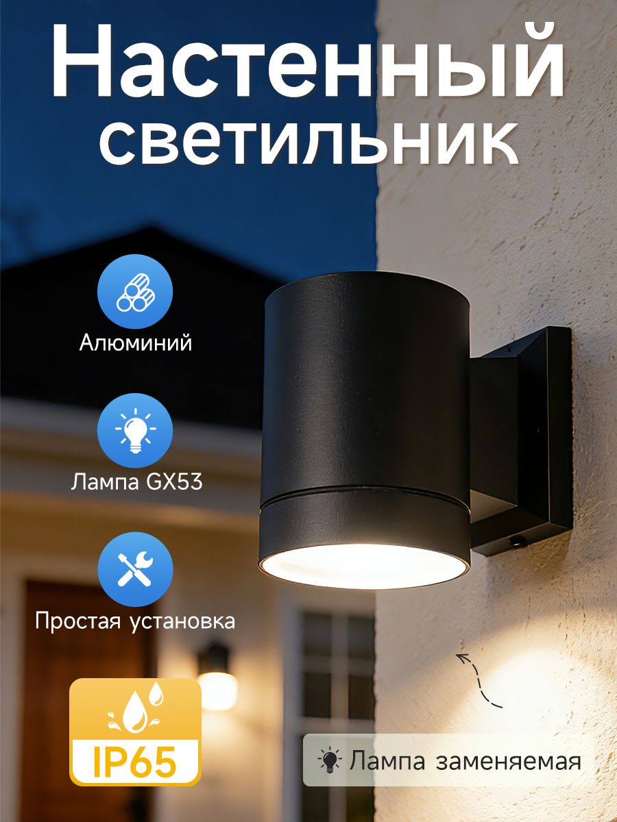 LED Wall Lamp Replaceable bulb Wall Light Outdoor IP65 Waterproof ...