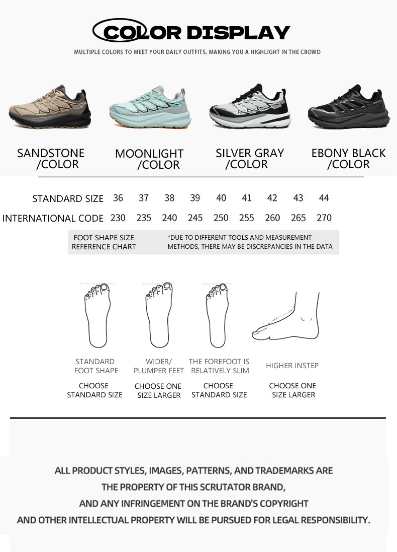 Conqland Outdoor Men Hiking Shoes for Women Breathable Non-Slip Fashion ...