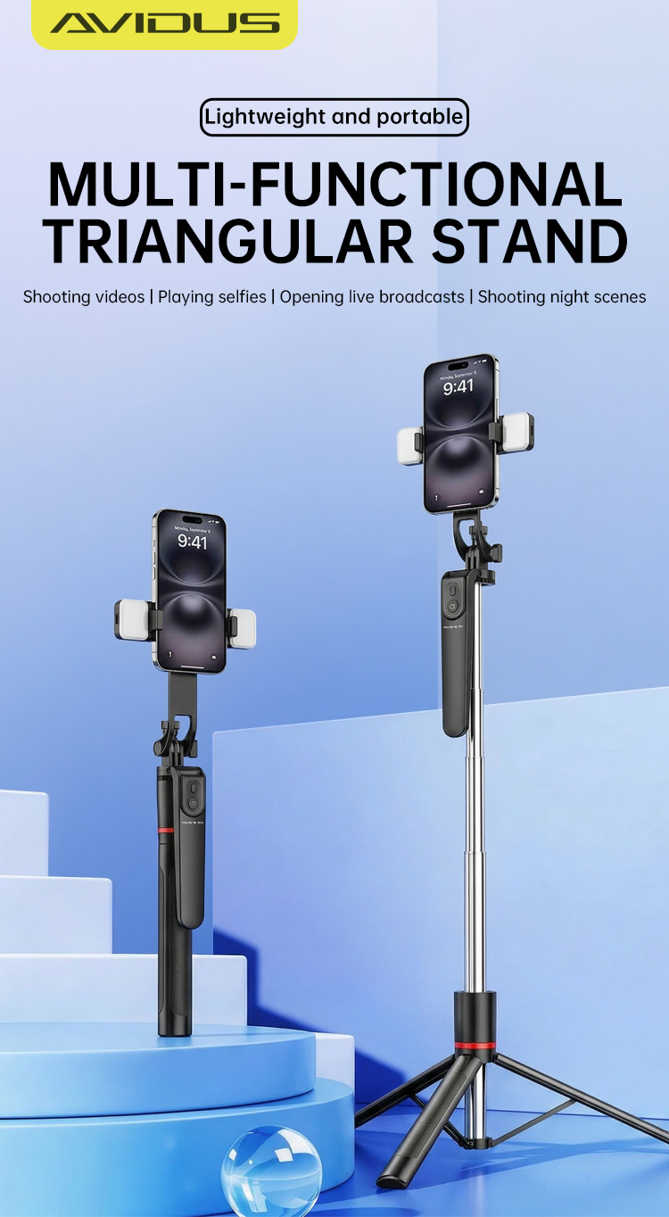 AVIDUS R20 PRO Selfie Stick 180cm Reversible With Bluetooth Remote ...