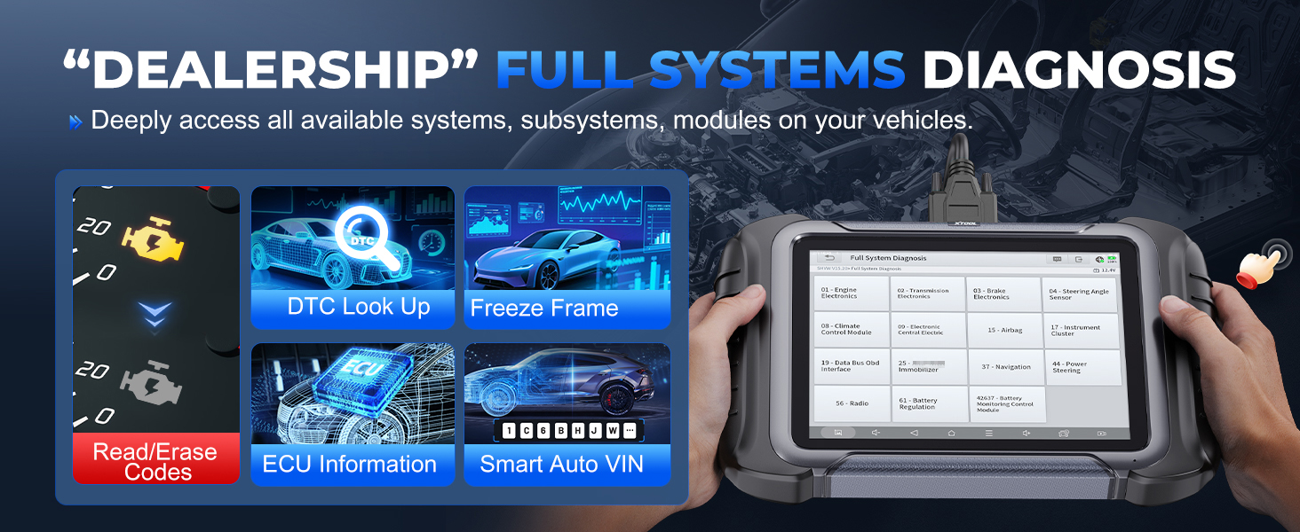 XTOOL D8S AI-Assisted OBD2 Scanner All System Diagnostic Tool Topology ...