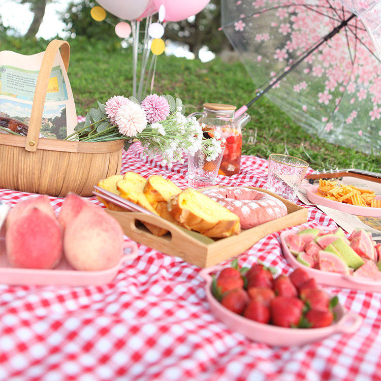 Thickened Picnic Cloth Plaid Tablecloth Decorative Desk Cloth Picnic ...