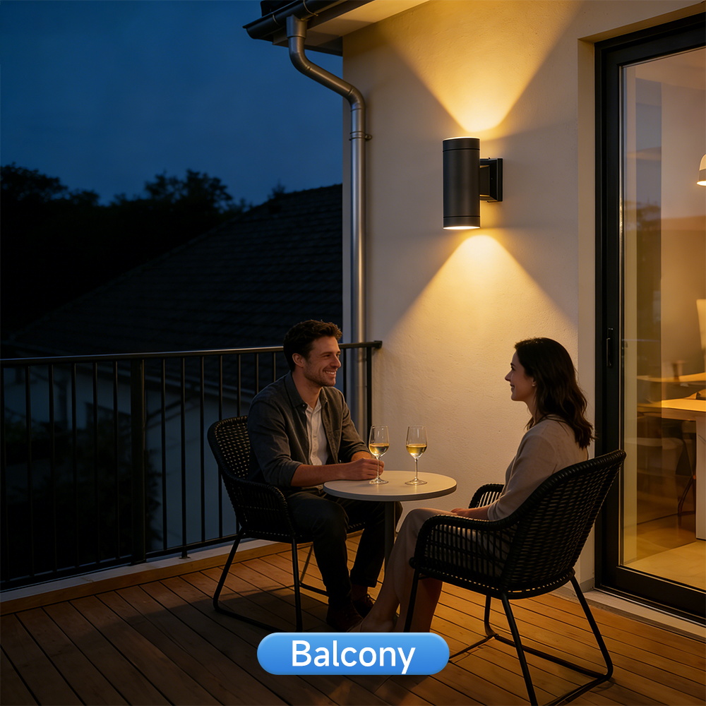 IP65 Waterproof Outdoor Wall Light 3 Color Temperature Replaceable Bulb ...
